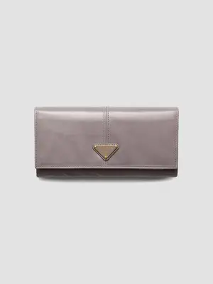 Prada Leather Wallet - Grey