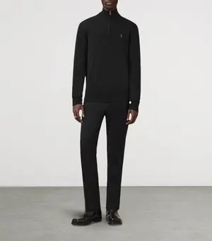 ALLSAINTS Kilburn Quarter-zip Sweater - Black