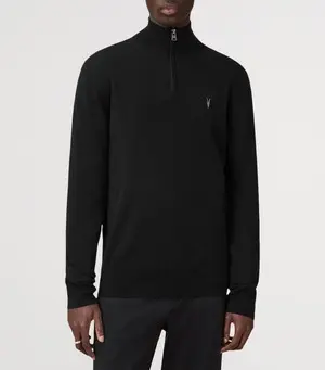 ALLSAINTS Kilburn Quarter-zip Sweater - Black