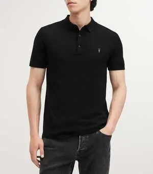 ALLSAINTS Merino Wool Mode Polo Shirt