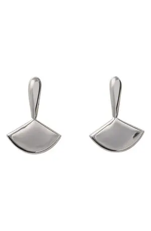 ANNIKA INEZ Annika Inez Small Fan Drop Earrings Silver