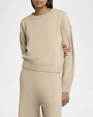 YVES SALOMON Wool Crewneck Sweater - Ficelle