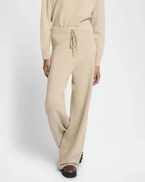 YVES SALOMON Wool Drawstring Pants - Ficelle