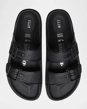 BIRKENSTOCK Arizona Raffia Sandals - Black