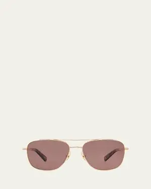 Garrett Leight El Capitan Aviator Sunglasses - G-agt