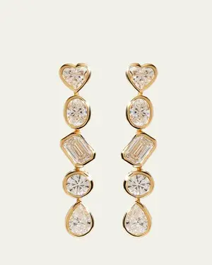 KENDALL ROW Lablove 14k Lab Grown Diamond Dangle Earrings - Gold