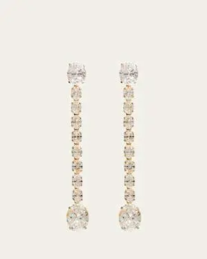 KENDALL ROW 14k Lab Grown Diamond Dangle Earrings - Gold