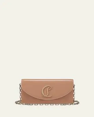 CHRISTIAN LOUBOUTIN Loubi54 Flap Clutch - Blush Silver