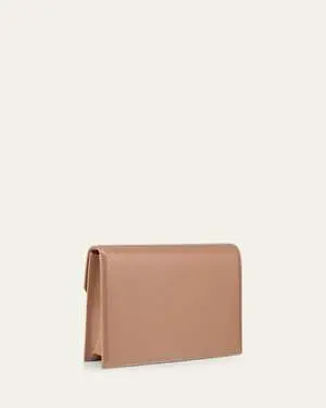 CHRISTIAN LOUBOUTIN Loubi54 Flap Clutch - Blush Silver