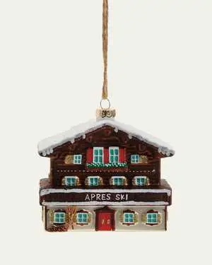 CODY FOSTER & CO Ski Chalet Christmas Ornat - Assorted