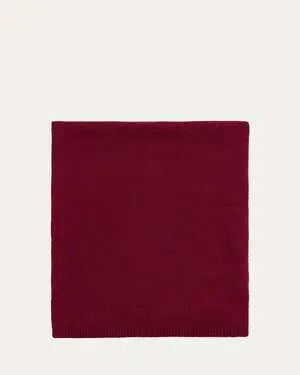THE ELDER STATESMAN Jersey Cashmere Scarf Merlot