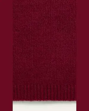 THE ELDER STATESMAN Jersey Cashmere Scarf - Merlot