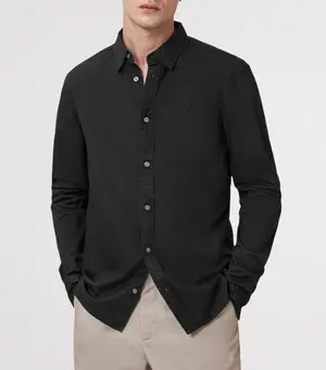 ALLSAINTS Stretch-cotton Hawthorne Shirt - Black