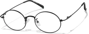 Zenni Vintage Round Eyeglasses Stainless Steel Full Rim Frame - Black