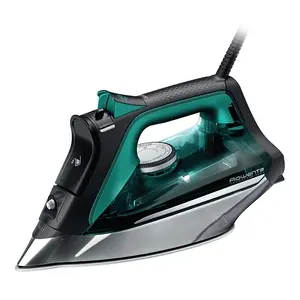 ROWENTA Pro Master X-cel Clothes & Garment Steam Iron - Black And Green