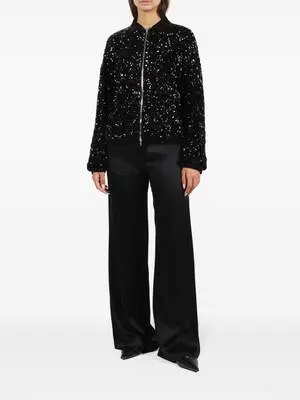 Herno Sequin-embellished Bomber Jacket - Black