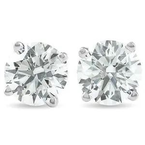 BLISS DIAMOND Platinum 1 1/2ct Lab Grown Diamond Stud Earrings Platinum