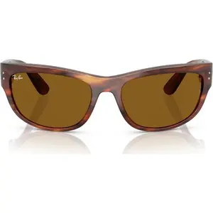Ray-ban 63mm Pillow Sunglasses - Striped Havana