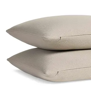 BROOKLINEN Ribbed Matelasse Standard Sham, Set Of 2 Driftwood