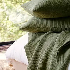 BROOKLINEN Ribbed Matelasse Standard Sham, Set Of 2 - Fresh Moss