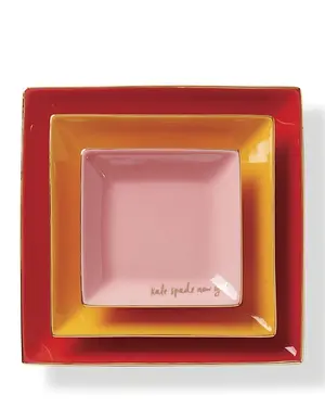 Kate Spade New York Make It Pop 3 Piece Tray Set - Red