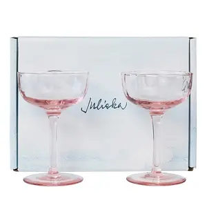 JULISKA Puro Cocktail Coupe Glasses, Set Of 2 - Blush