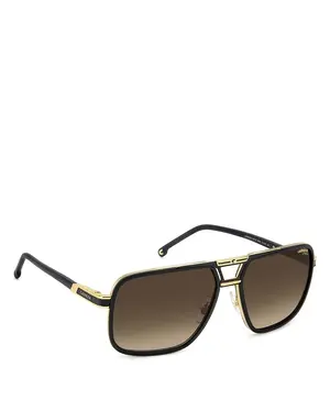 Carrera Eyewear 61mm Rectangle Full Rim Sunglasses - Black