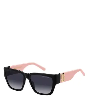 Marc Jacobs Square Sunglasses, 54mm - Black Gray Pink