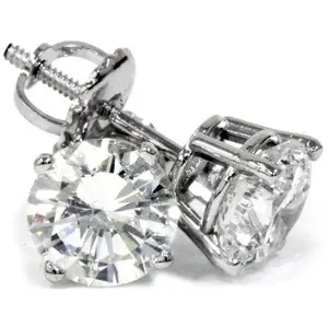 BLISS DIAMOND 2 Ct T.w. Lab Grown Diamond Stud Earrings - Platinum