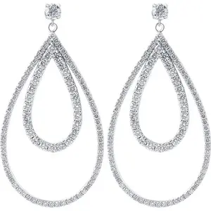 BLISS DIAMOND Bliss Diamond 5 Ct Pear Shape Dangle Earrings
