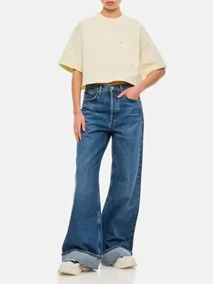 AGOLDE High Rise Wide Leg Jeans - Blue