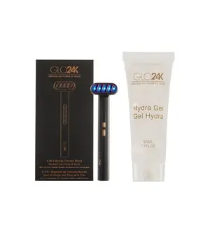 GLO24K 6-in-1 Beauty Therapy Wand +conductive Hydra Gel - No Color