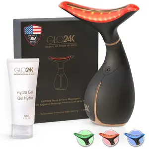 GLO24K Skin Rejuvenation Beauty Device For Face And Neck +conductive Hydra Gel - No Color