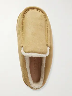 JW Anderson Shearling-lined Suede Loafers - Brown