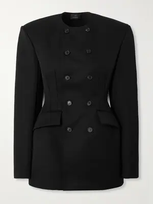 Wardrobe.NYC Rhw Double-breasted Twill Mini Dress