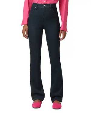 Hue High Rise Denim Baby Bootcut Leggings - Black Indigo