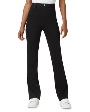 Hue High Rise Denim Baby Bootcut Leggings - Black