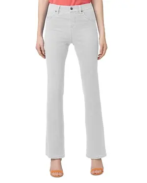 Hue High Rise Denim Baby Bootcut Leggings - White
