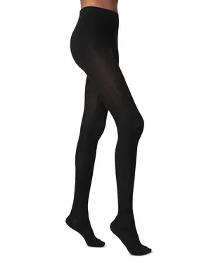 Hue Cable Sweater Tights - Black