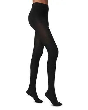 Hue Cable Sweater Tights - Black