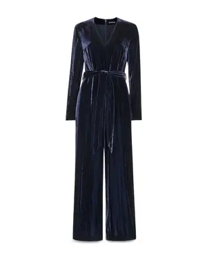 Whistles Elora Velvet Jumpsuit