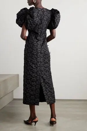 ROTATE BY BIRGER CHRISTENSEN Ruby Cloqué Midi Dress