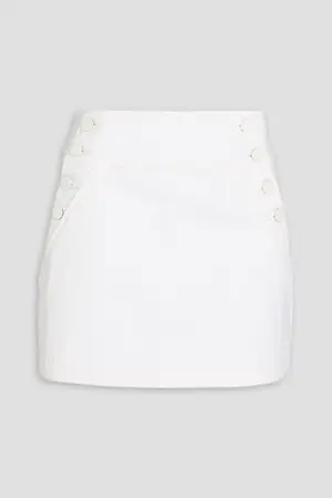 Alice + Olivia Denim Mini Skirt - Off-white