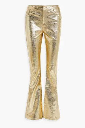 Retrofete Lunx Metallic Textured Leather Pants