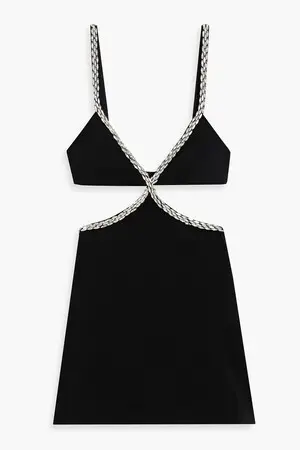 Retrofete Sharlene Crystal-embellished Mini Dress - Black