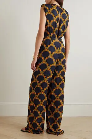 Saloni Claudia Printed Crepe Jumpsuit