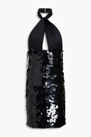 Alice + Olivia Alice + Olivia Cutout Sequined Mini Dress - Black