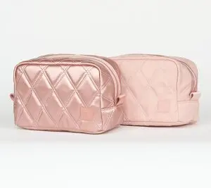 IHKWIP Set Of Two Quilted Cosmetic Cases - One-color