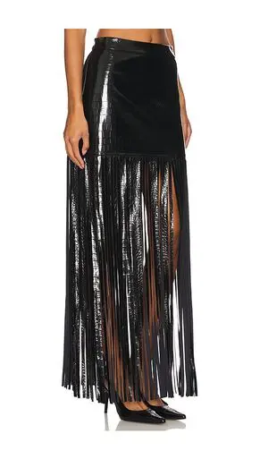 OSIS STUDIO Libby Embossed Faux Leather Skirt