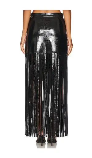 OSIS STUDIO Libby Embossed Faux Leather Skirt